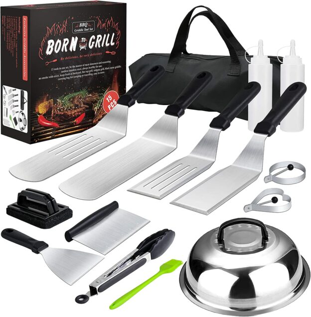 15 Piece Griddle Accessory Kit | BBQ Finds